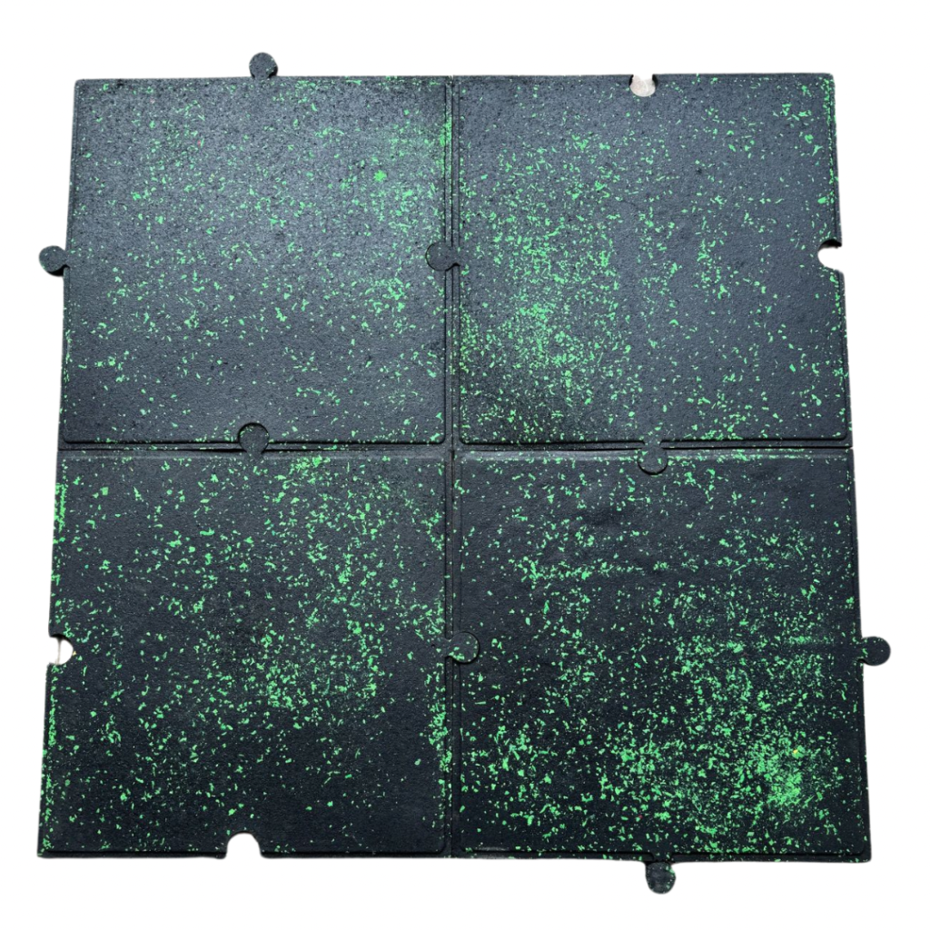 Piso de Caucho Liso con chispas verdes - Global cauchos